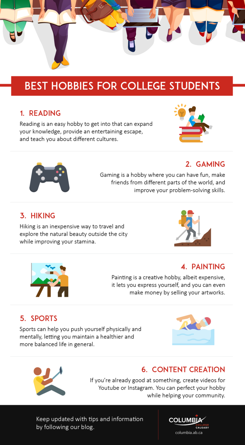 Best Hobbies for College Students – Columbia College Calgary